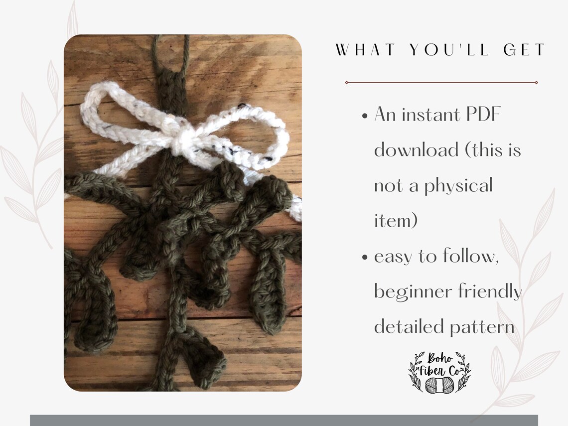 Mistletoe Crochet Pattern PDF Pattern Digital Pattern - Etsy