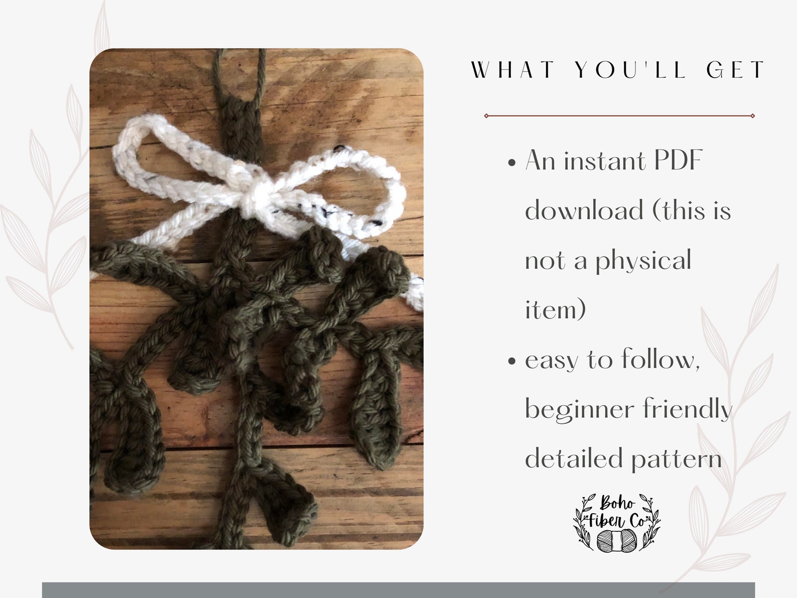 Mistletoe Crochet Pattern PDF Pattern Digital Pattern - Etsy