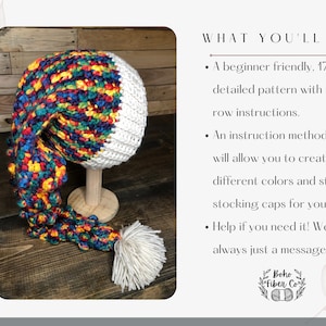 Crochet Stocking Cap Crochet Pattern | PDF Pattern | Digital Pattern ...