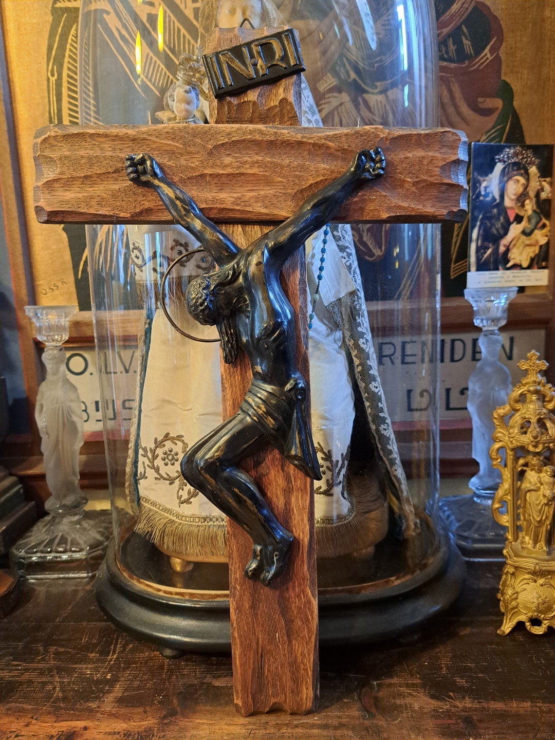 Large 45cm Vintage Art Deco Circa 1930s Belgian Carved Wooden Wall ...