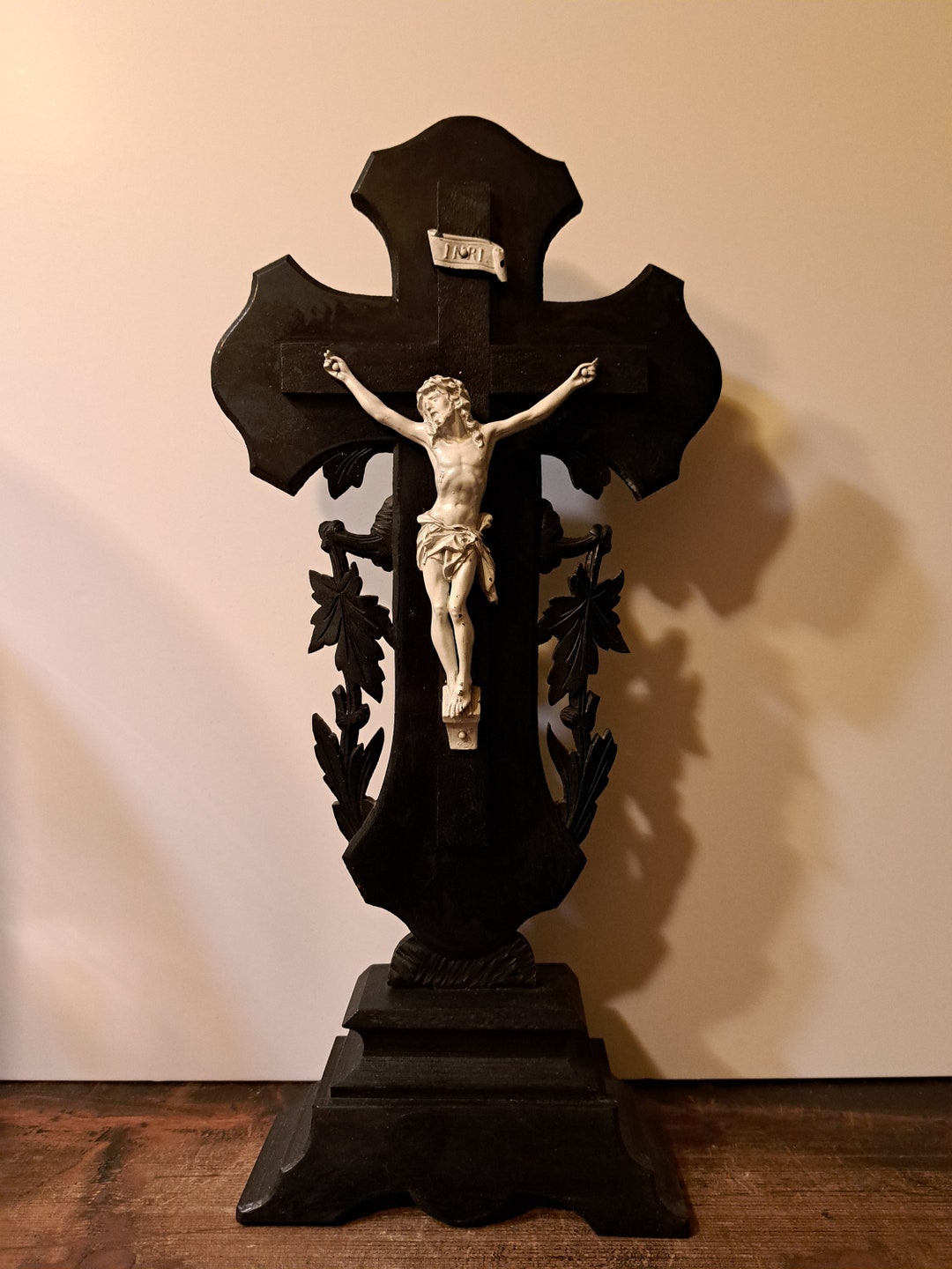 Antiek Circa 1900 Kapel Altaar Hand Uitgesneden Staand Houten ...