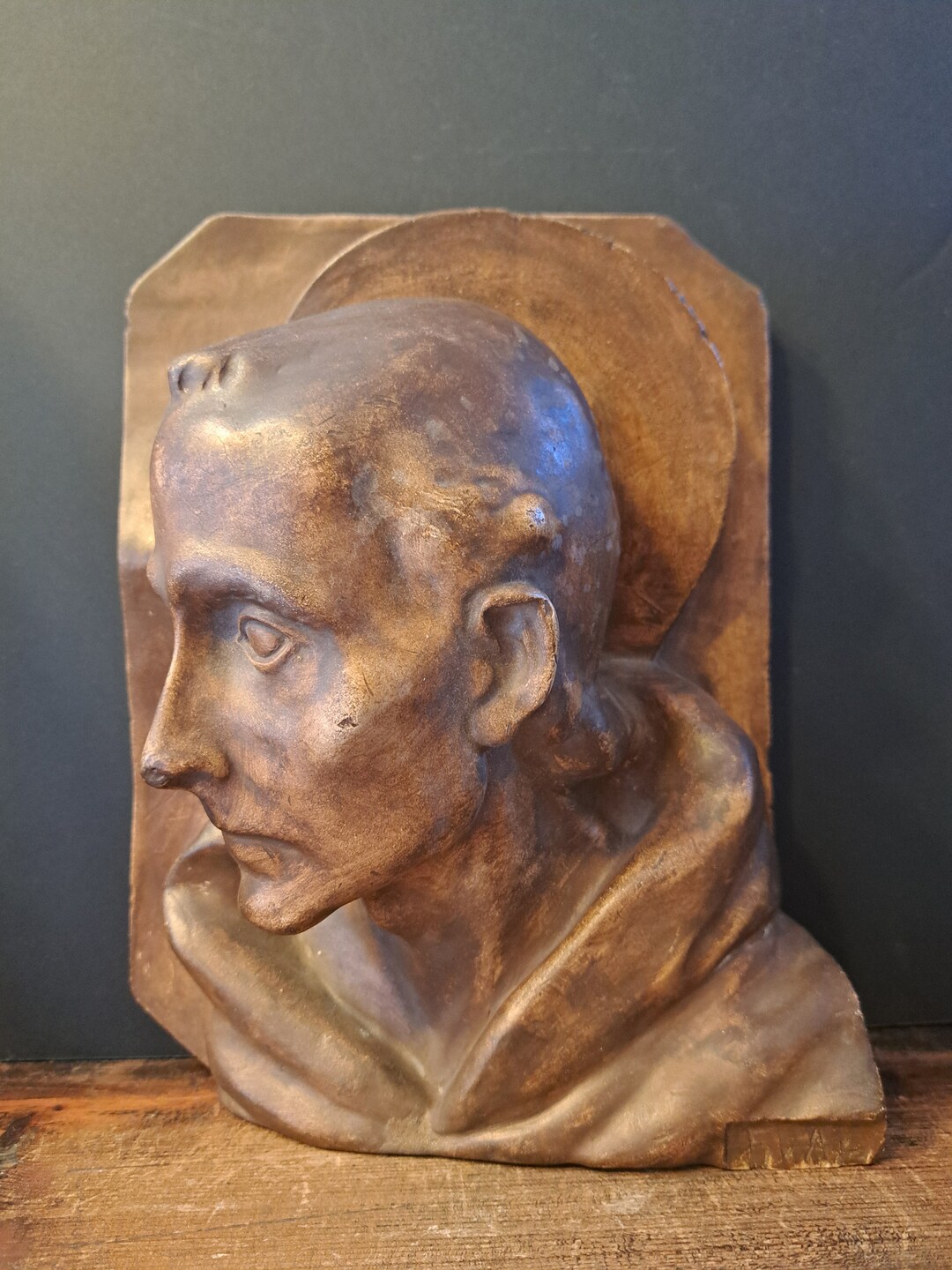 Height 28 Cm 2.7 Kilo Antique Circa 1920 Religious Plaster Hand-painted ...