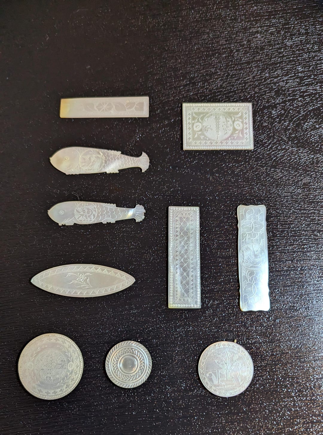 10 Antique Chinese Gaming Counters - Etsy