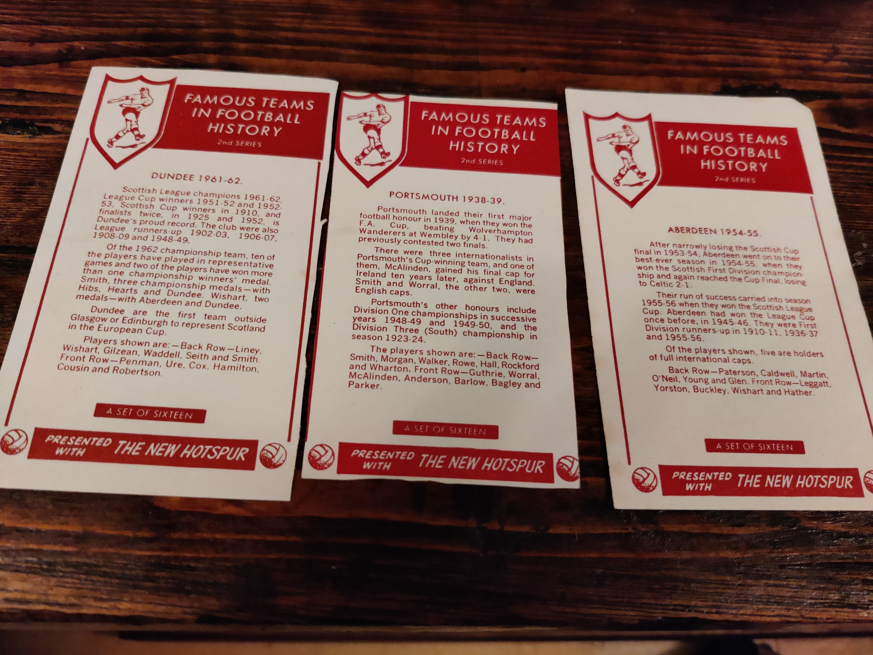 Vintage Famous Football Team Cards - Etsy