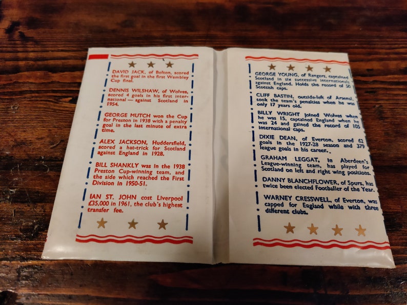 Vintage Famous Football Team Cards - Etsy