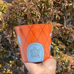 Spongebob Pineapple House Hand-painted Terracotta Pot|indoor Planter ...