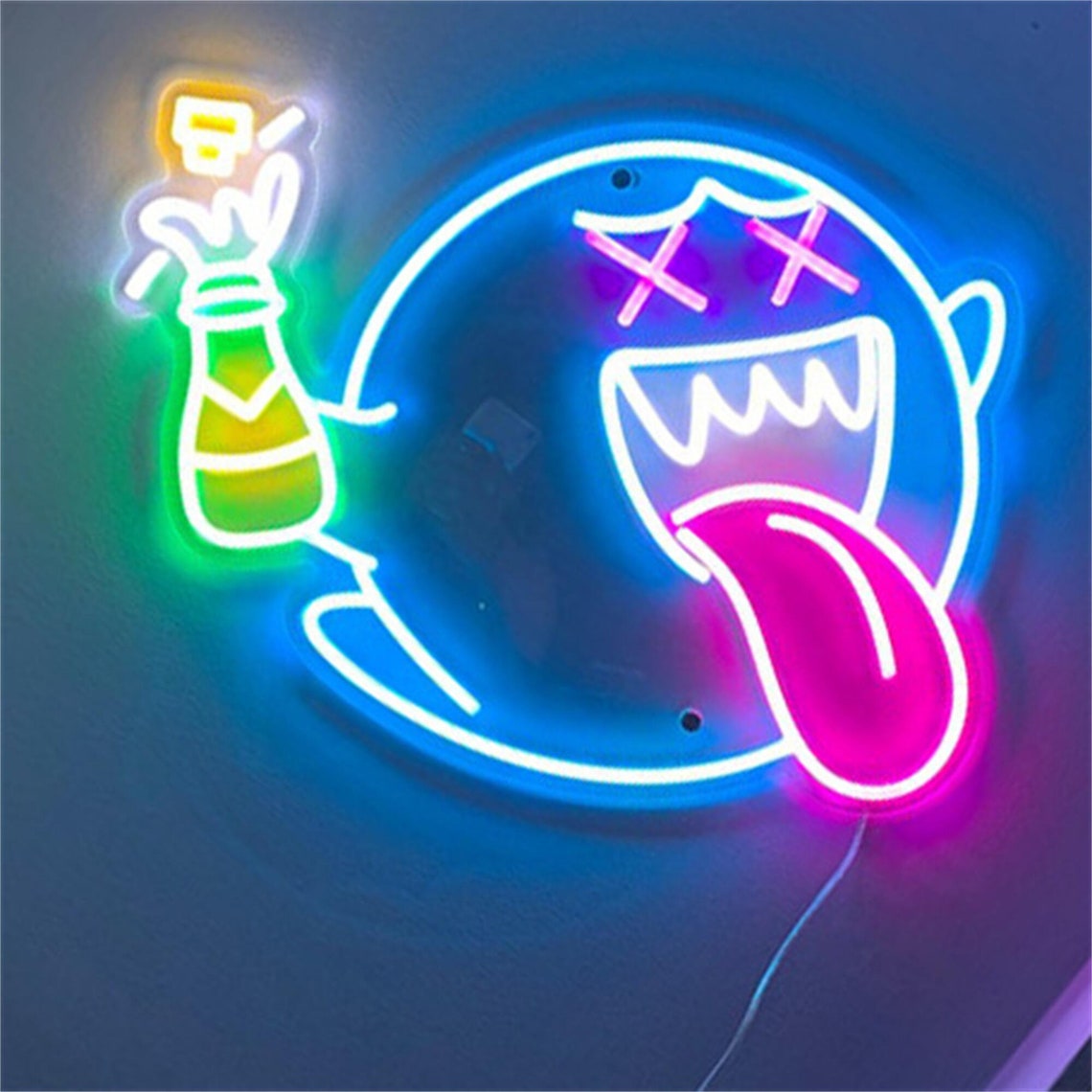 Neon Custom Boo Sign Cute Ghost Neon Super Mario Boo King Boo - Etsy