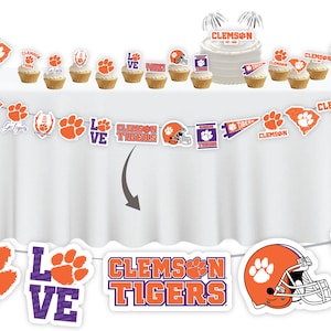Clemson Tigers Party Supplies, Birthday Party, Graduation Decorations ...