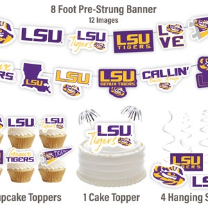 LSU Tigers Party Supplies, Birthday, Graduation Decorations, Football ...