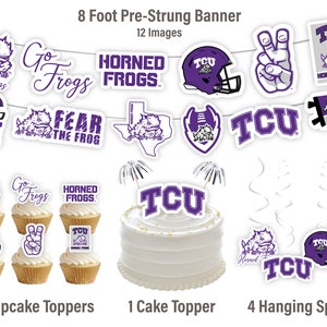 TCU Horned Frogs Party Supplies, Birthday Party, Graduation Decorations ...