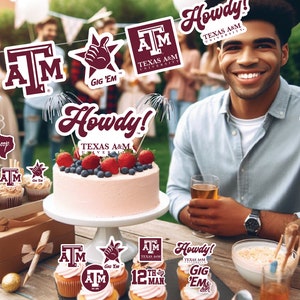 Texas A&M Party Supplies Birthday Party, Texas AM Graduation ...