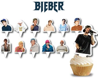 Justin Bieber Cupcake Toppers - Etsy