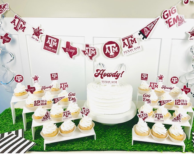 Texas A&M Party Supplies Birthday Party, Texas AM Graduation ...