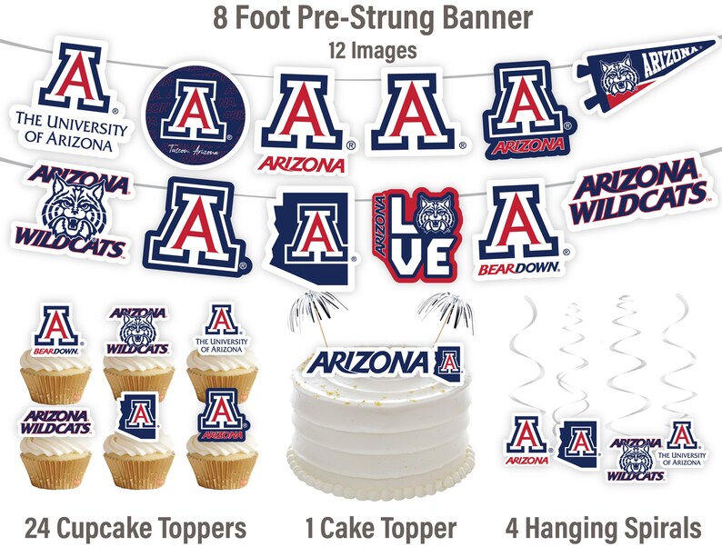 Arizona Wildcats Party Supplies, Birthday, Graduation Decorations ...