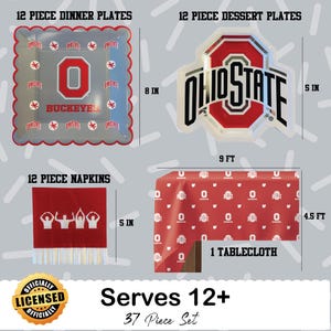 Ohio State Party Supplies Birthday Party, OSU Graduation Decorations ...