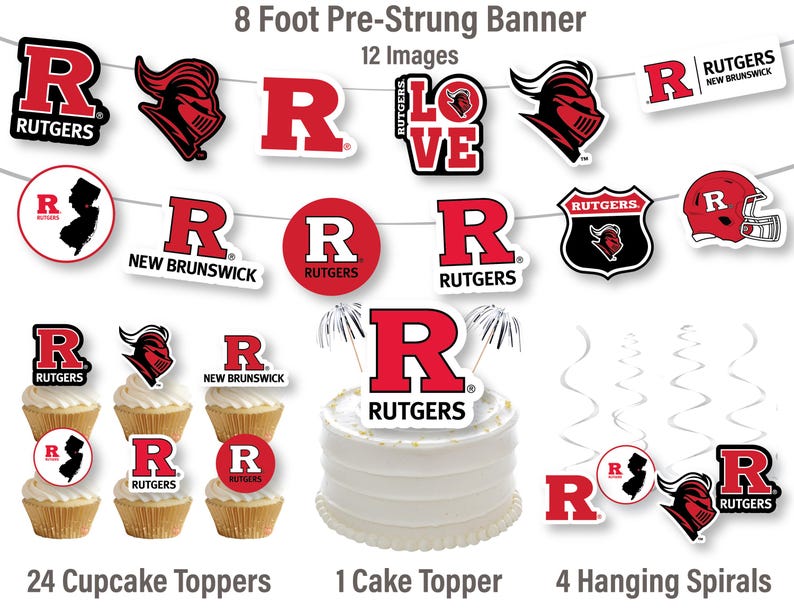 Rutgers Party Supplies Birthday Party, Rutgers Scarlet Knights ...