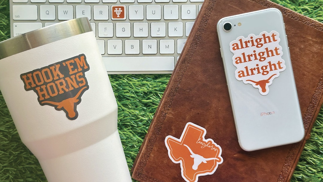 Texas Stickers (14 Pieces) 2 Car Window (5") + 10 Waterbottle (2") + 2 ...
