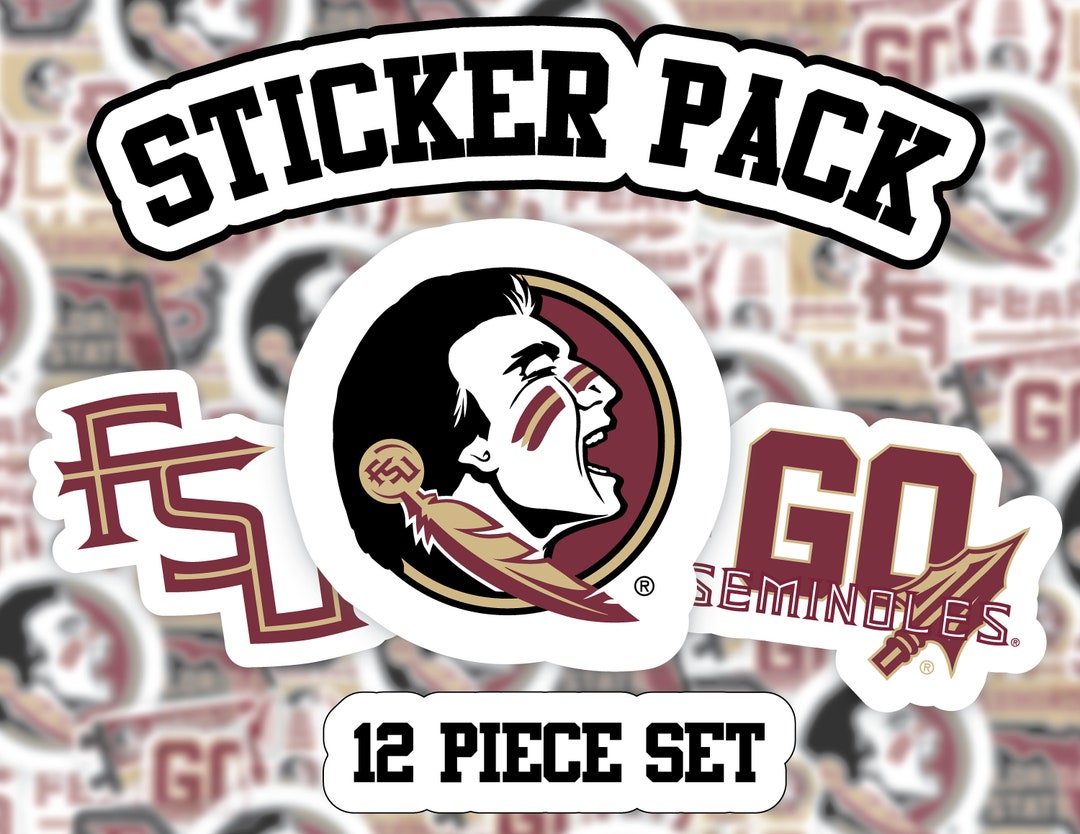FSU Seminoles Sticker Pack 12 Pcs Decals With Florida State University ...