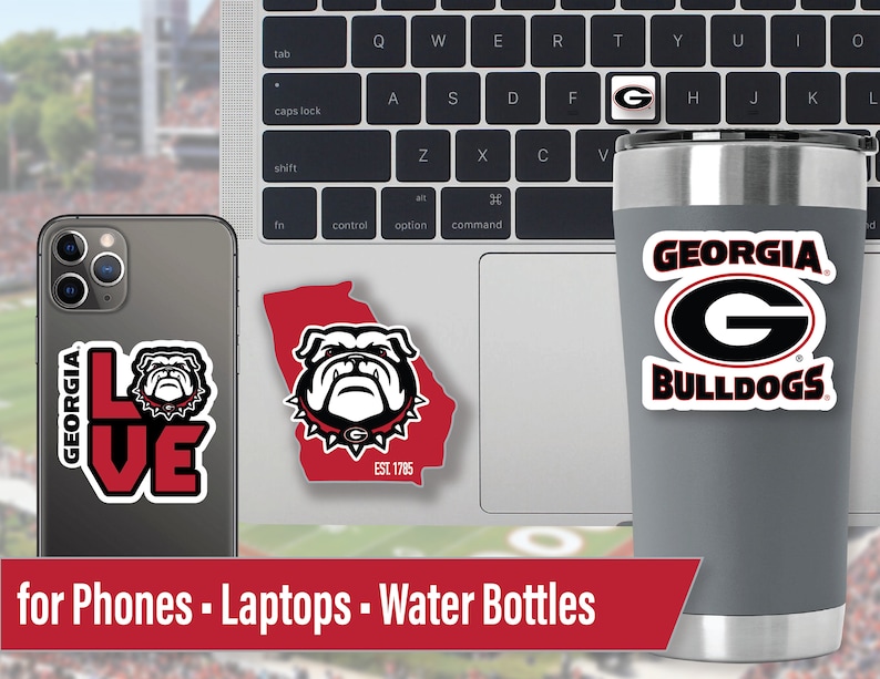 Georgia Stickers (14 Pieces) 2 Car Window (5") + 10 Waterbottle (2 ...