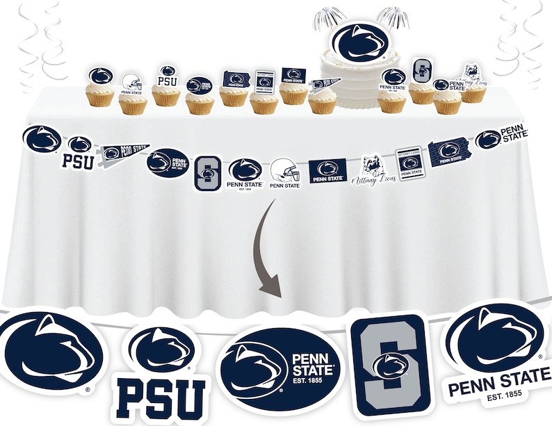 Penn State Party Supplies, Birthday Party, Graduation Decorations, Game ...
