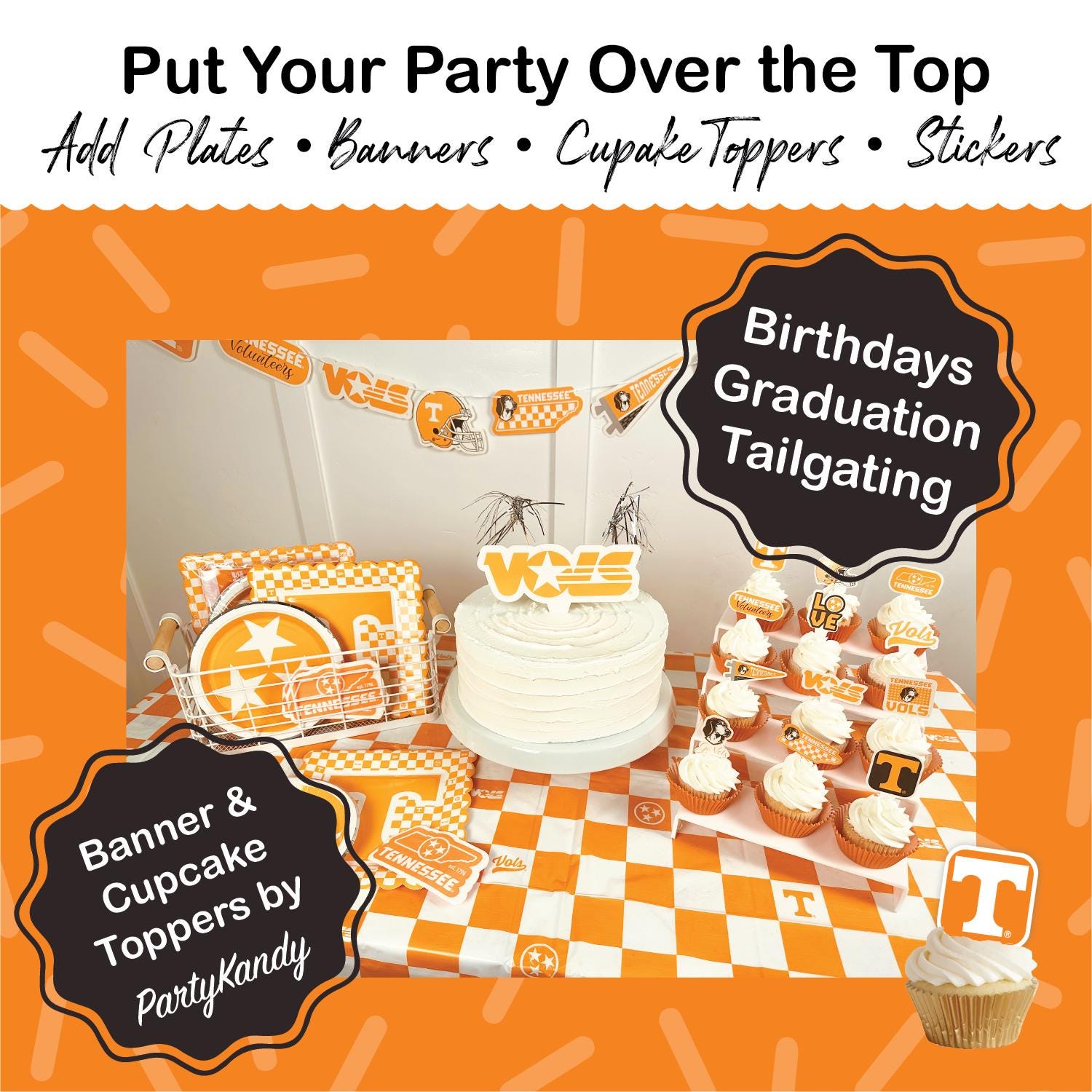 Tennessee Vols Party Supplies, Birthday, Graduation Decorations ...
