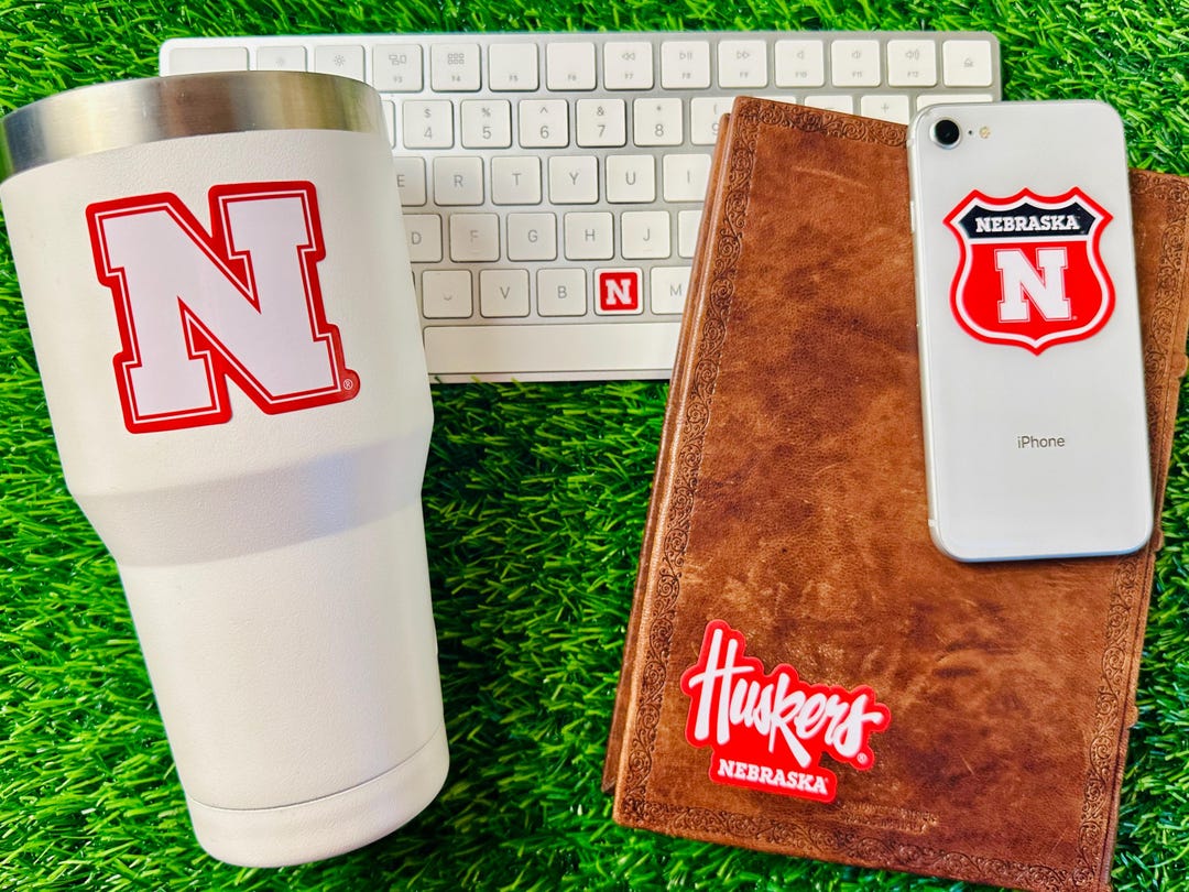 Nebraska Huskers Stickers (14 Pieces) 2 Car Window (5") + 10 ...