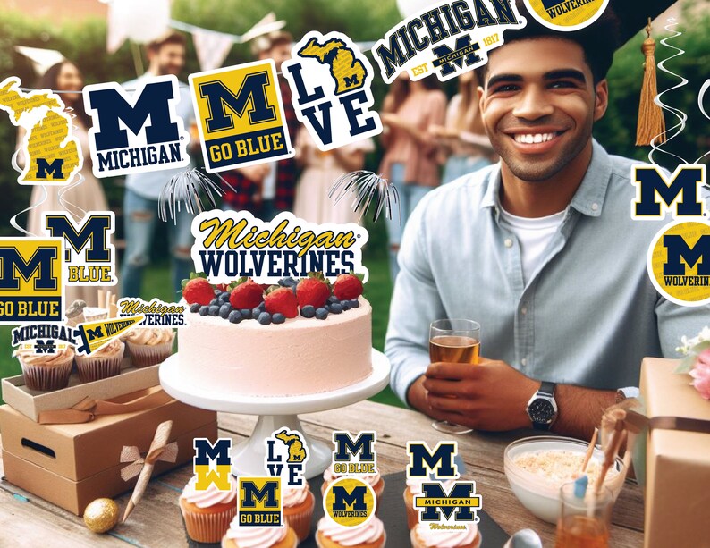 Michigan Wolverines Party Supplies, Birthday, Graduation Decorations ...