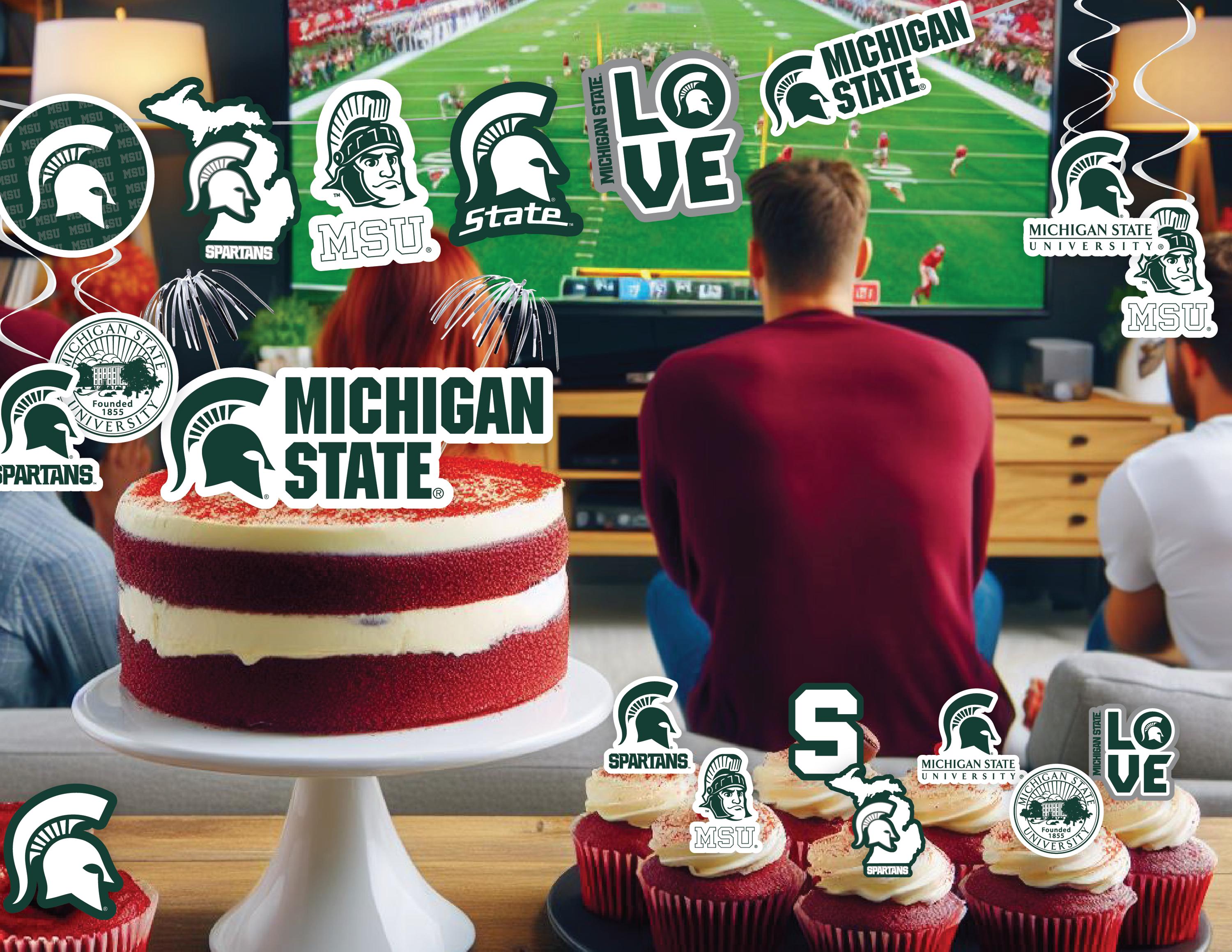 Michigan State Party Supplies Birthday Party, Michigan State Graduation ...