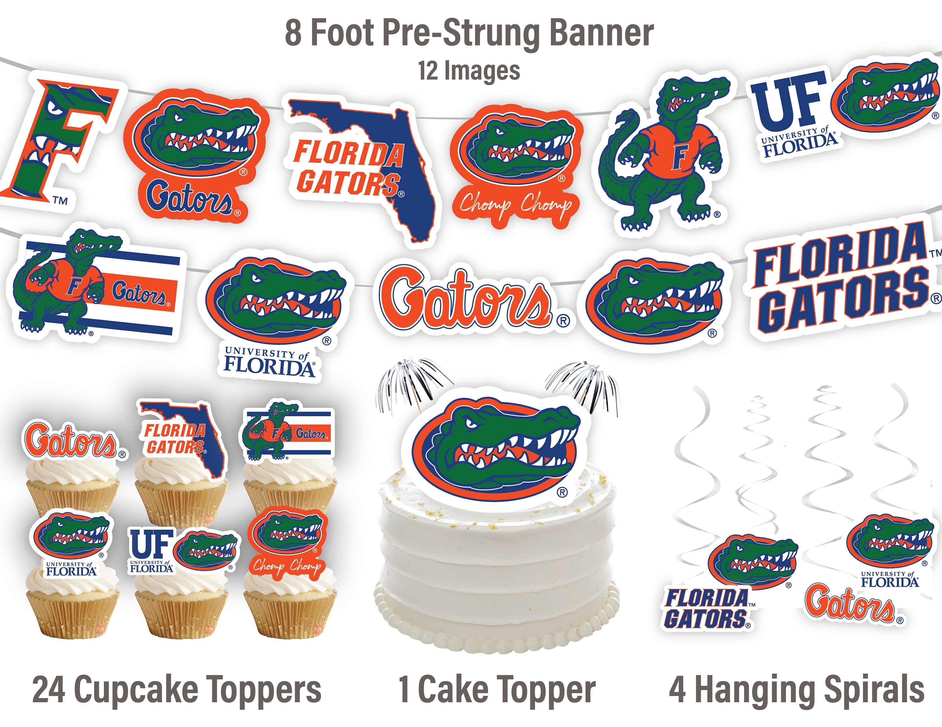 Florida Gators Party Supplies, Birthday Party, Graduation Decorations ...