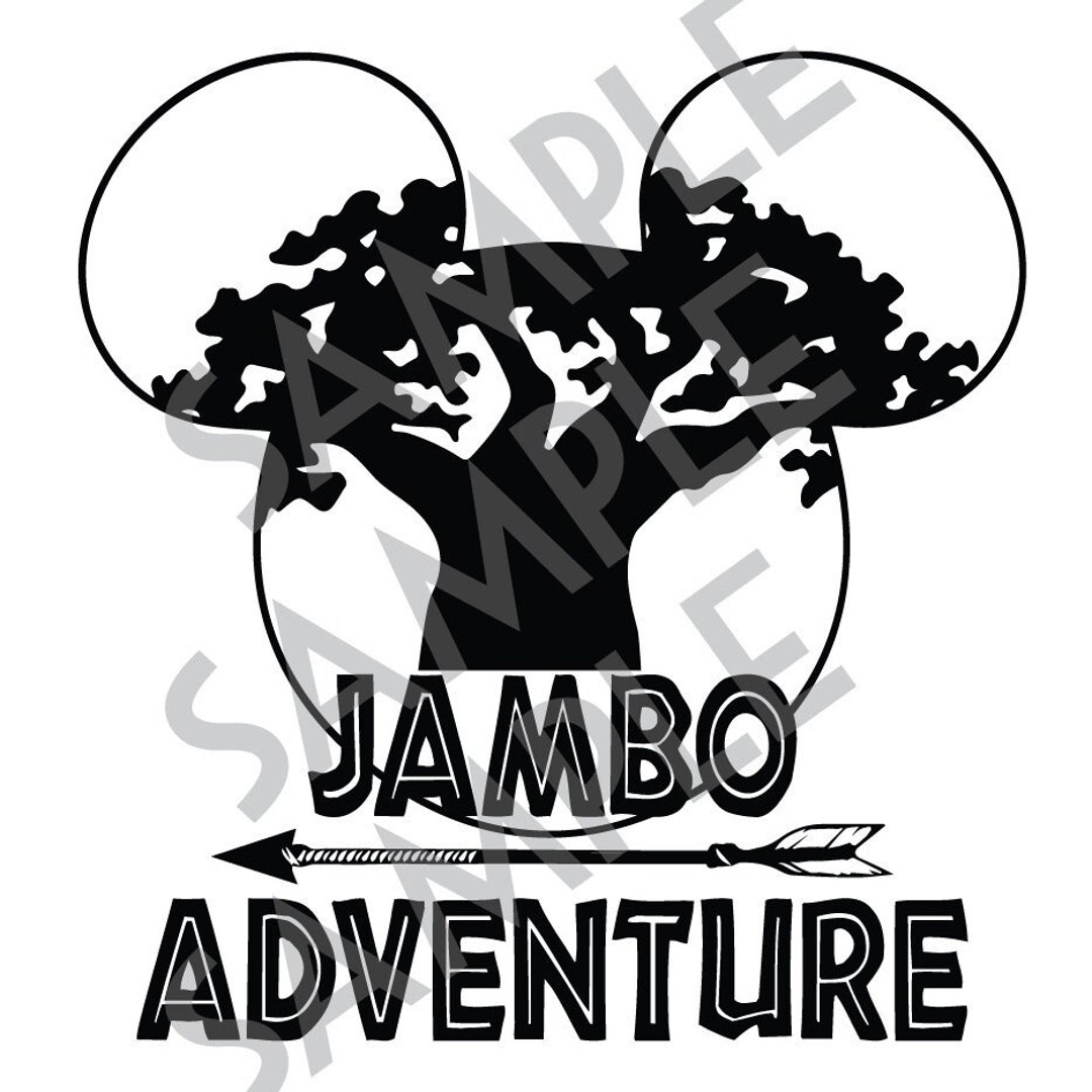 Animal Kingdom Jambo Adventure, Vinyl Cut SVG PDF PNG Files Mickey - Etsy
