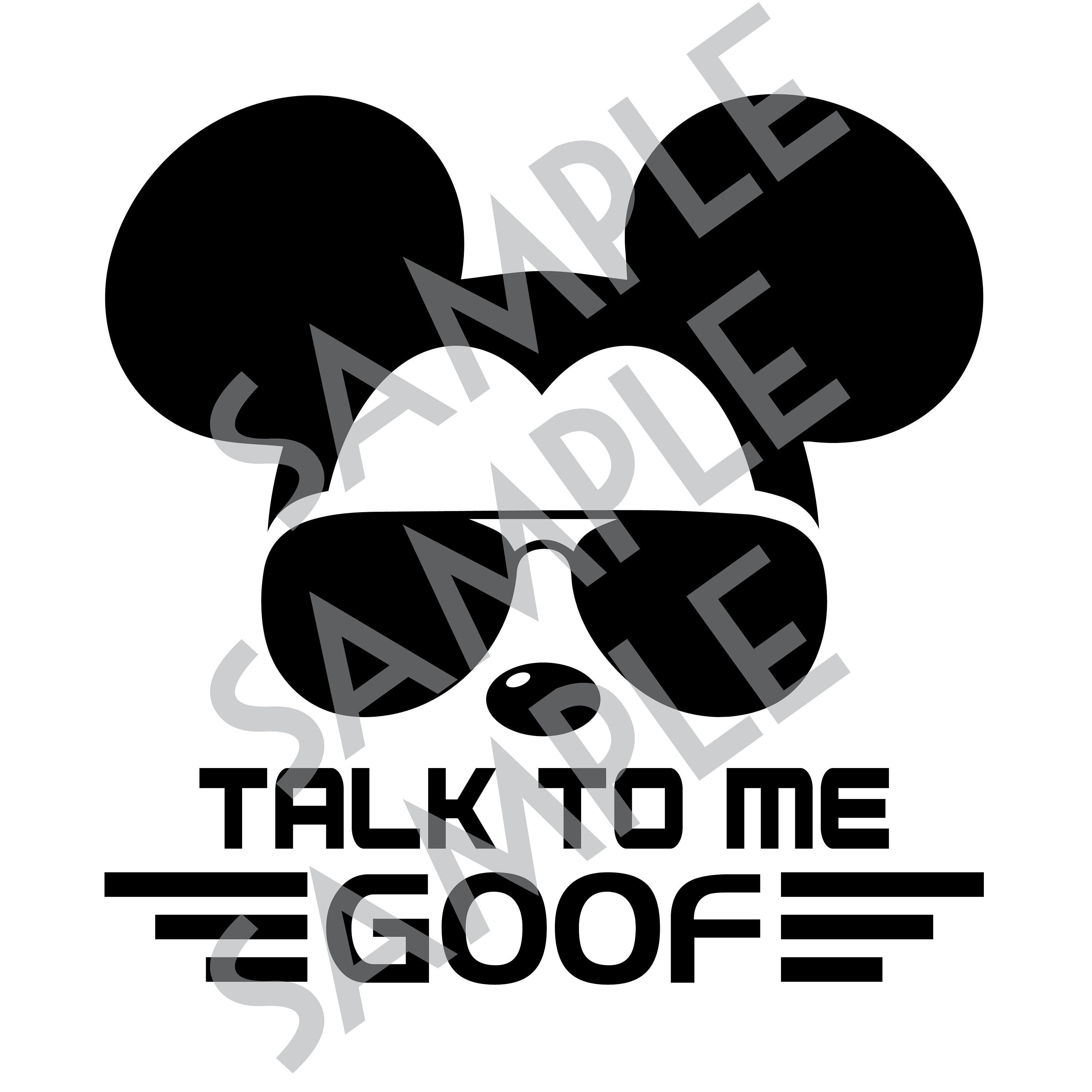 Mickey Sunglasses SVG Talk to Me Goof - Etsy