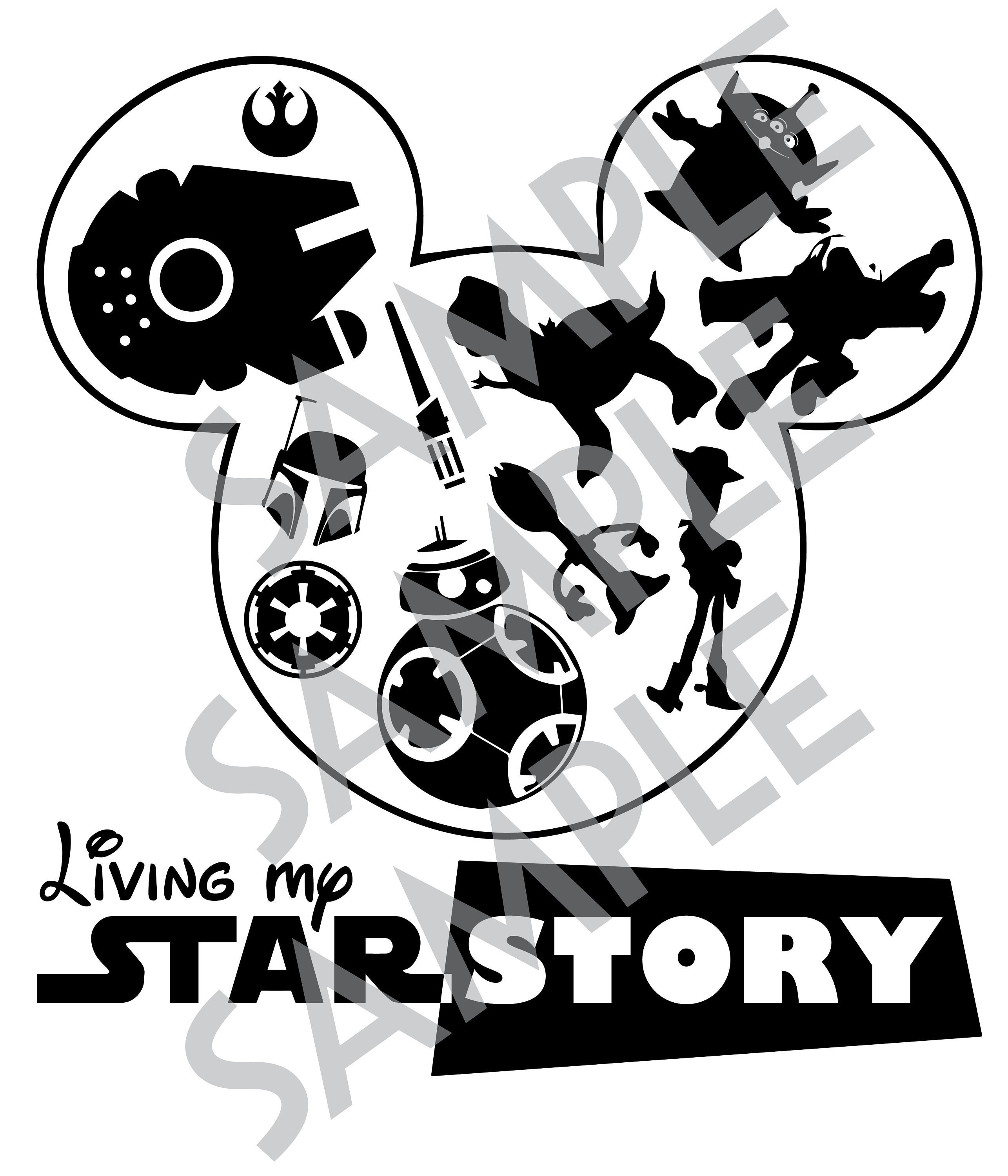 Hollywood Studios Starstory SVG Mickey, Star Wars, Toy Story, Vinyl Cut ...