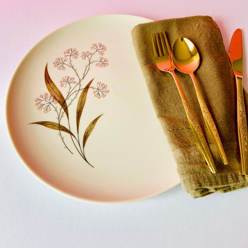Mid-century Modern Plate Set of 4 China Plates Vintage Dinnerware ...