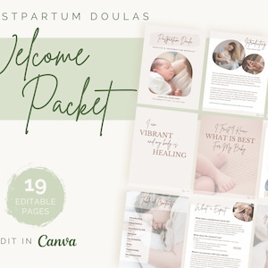 Postpartum Doula Client Welcome Packet | Customizable | Printable ...