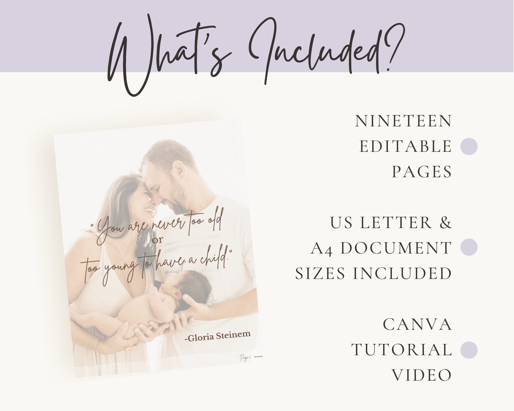 Fertility Doula | Specialist | Welcome Packet | Customizable | Editable ...