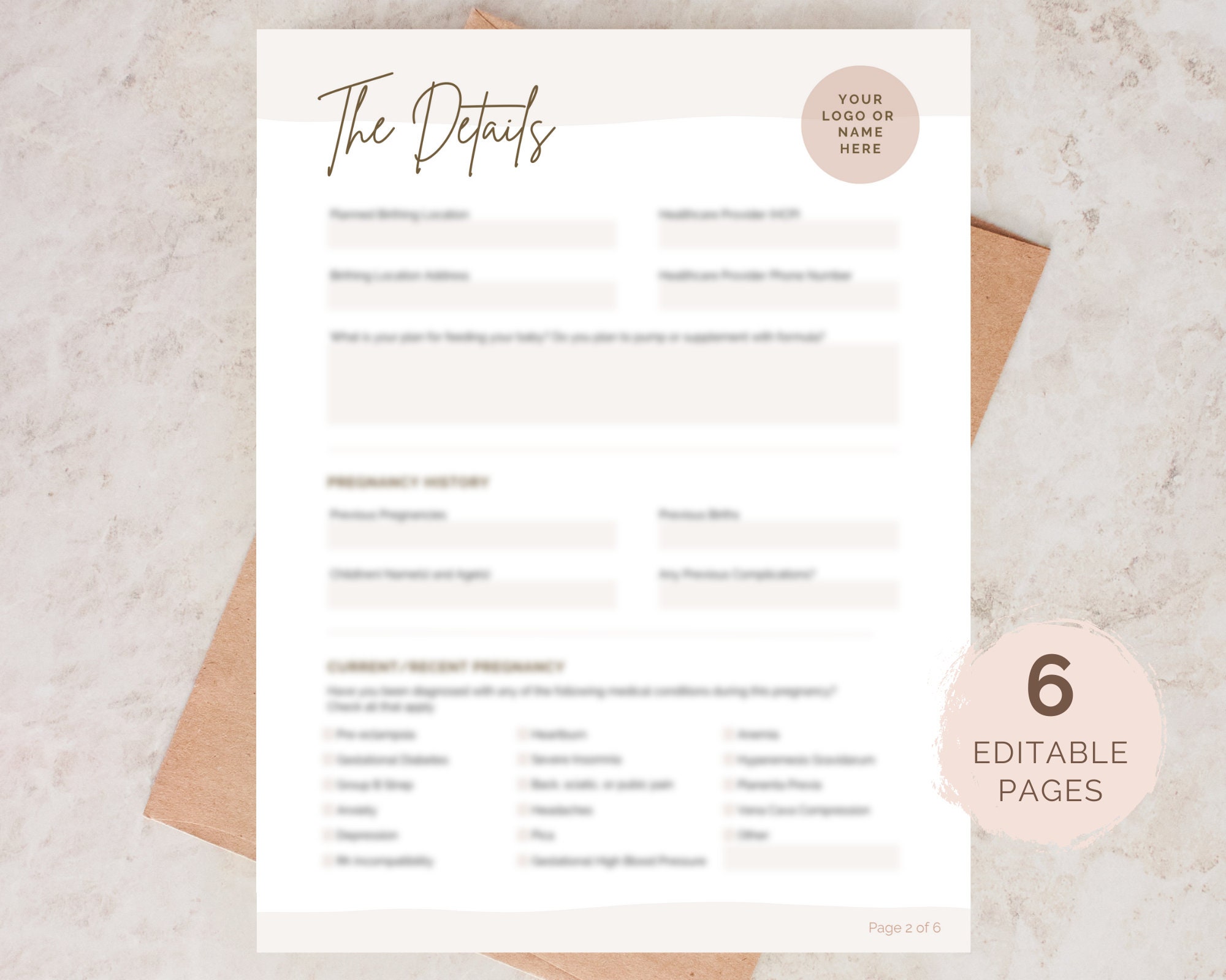 Lactation Consultant / Breastfeeding Counsellor Intake Forms | Editable ...