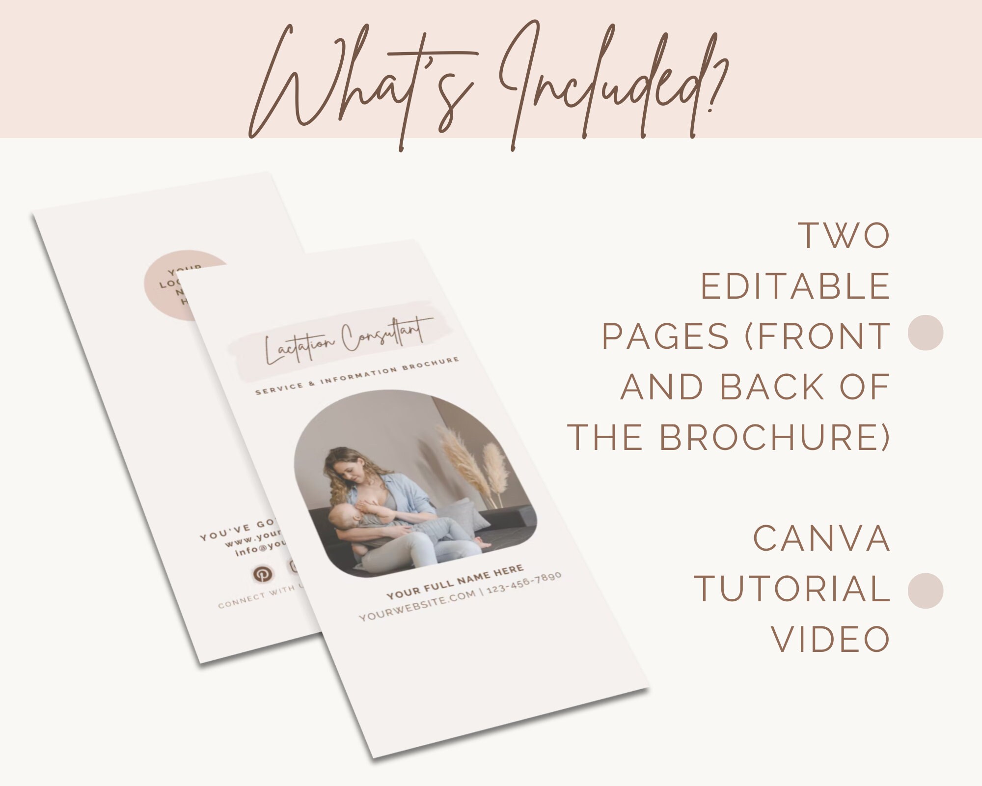 Lactation Consultant / Breastfeeding Counsellor Tri-fold Brochure ...