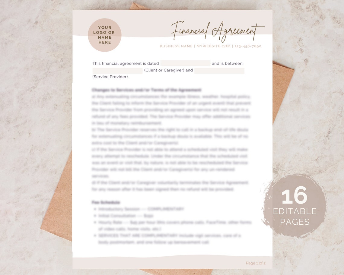 End of Life Doula Contracts and Intake Forms Invoice and - Etsy