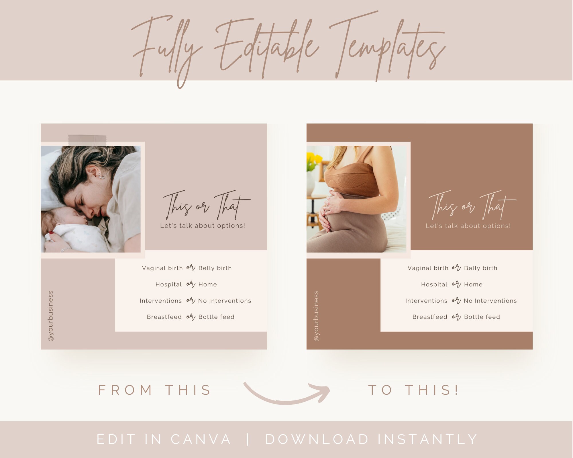 Fertility Specialists 40 Instagram Post Templates Fertility - Etsy