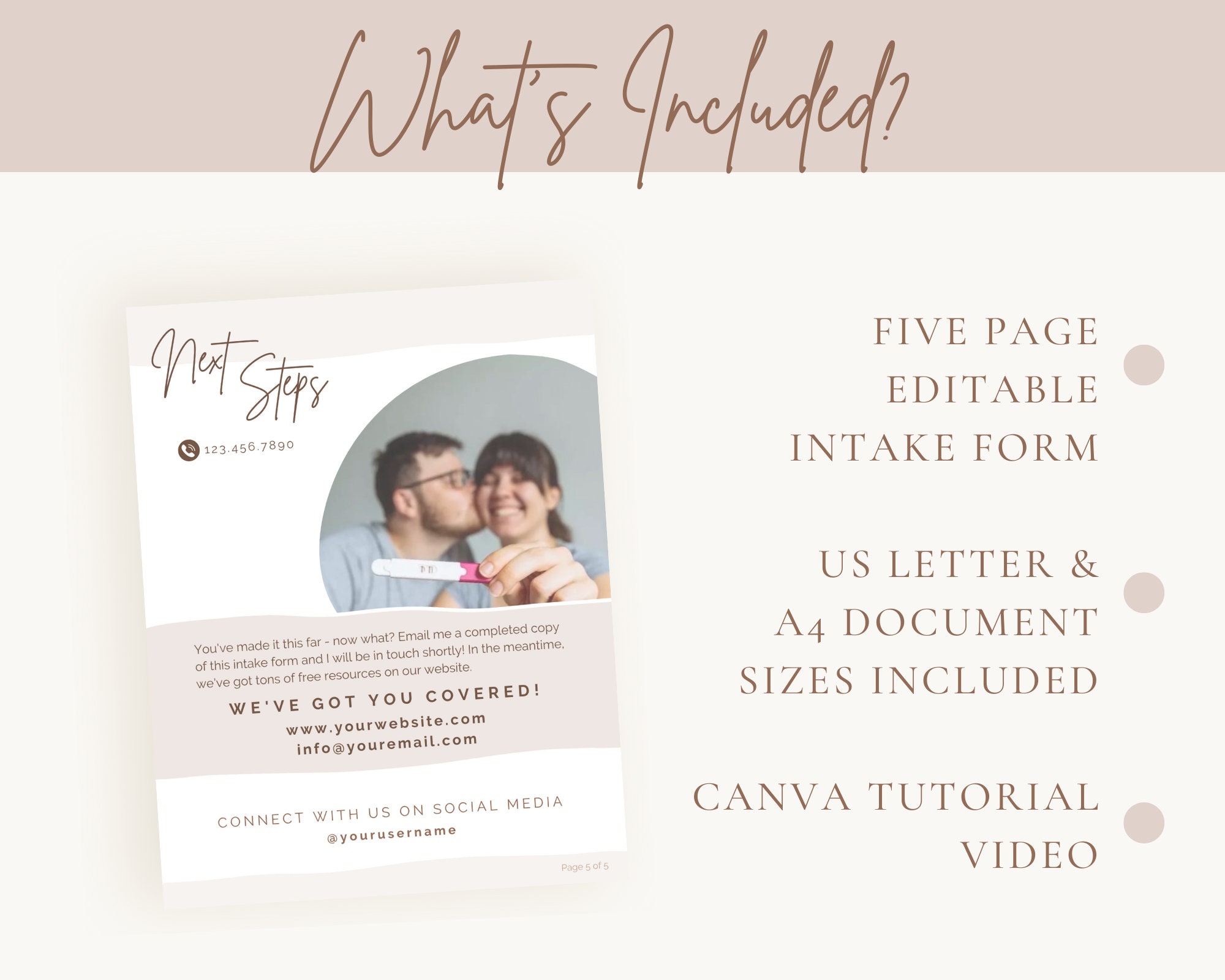 Fertility Doula Intake Form | Fertility Specialist | Customizable ...