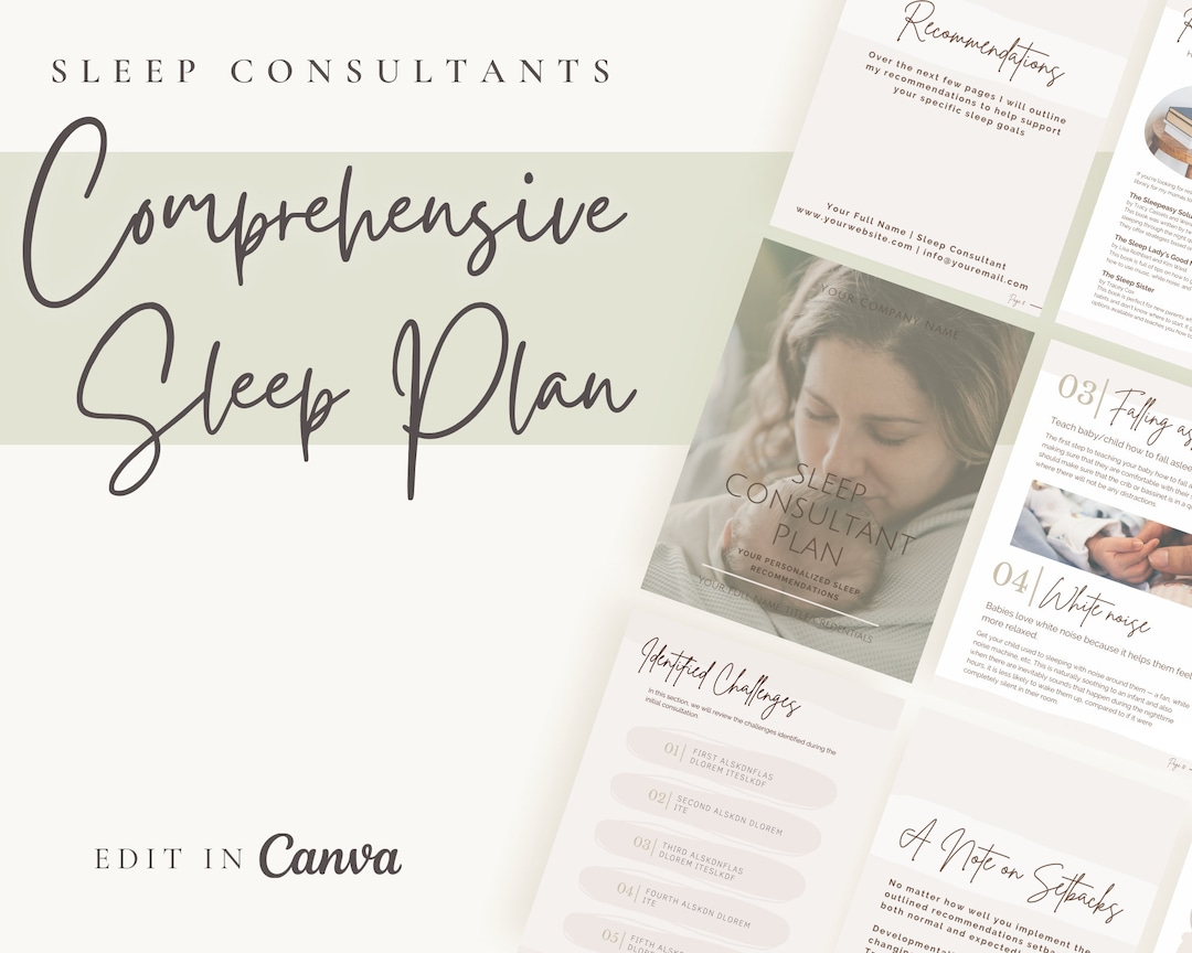 Sleep Consultant Plan | Customizable | Editable Canva Template ...