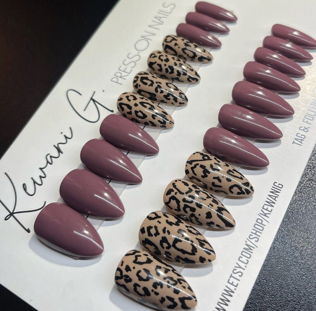 Set 27: STILETTO SHORT Press on Nails Premade for Average Width Nail Beds Gel Polished and Hand ...