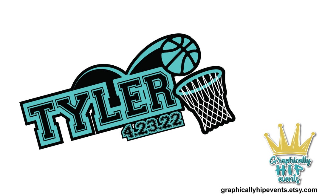 Customized Basketball Bar Mitzvah Logo Boys Personalized Sports Funky ...