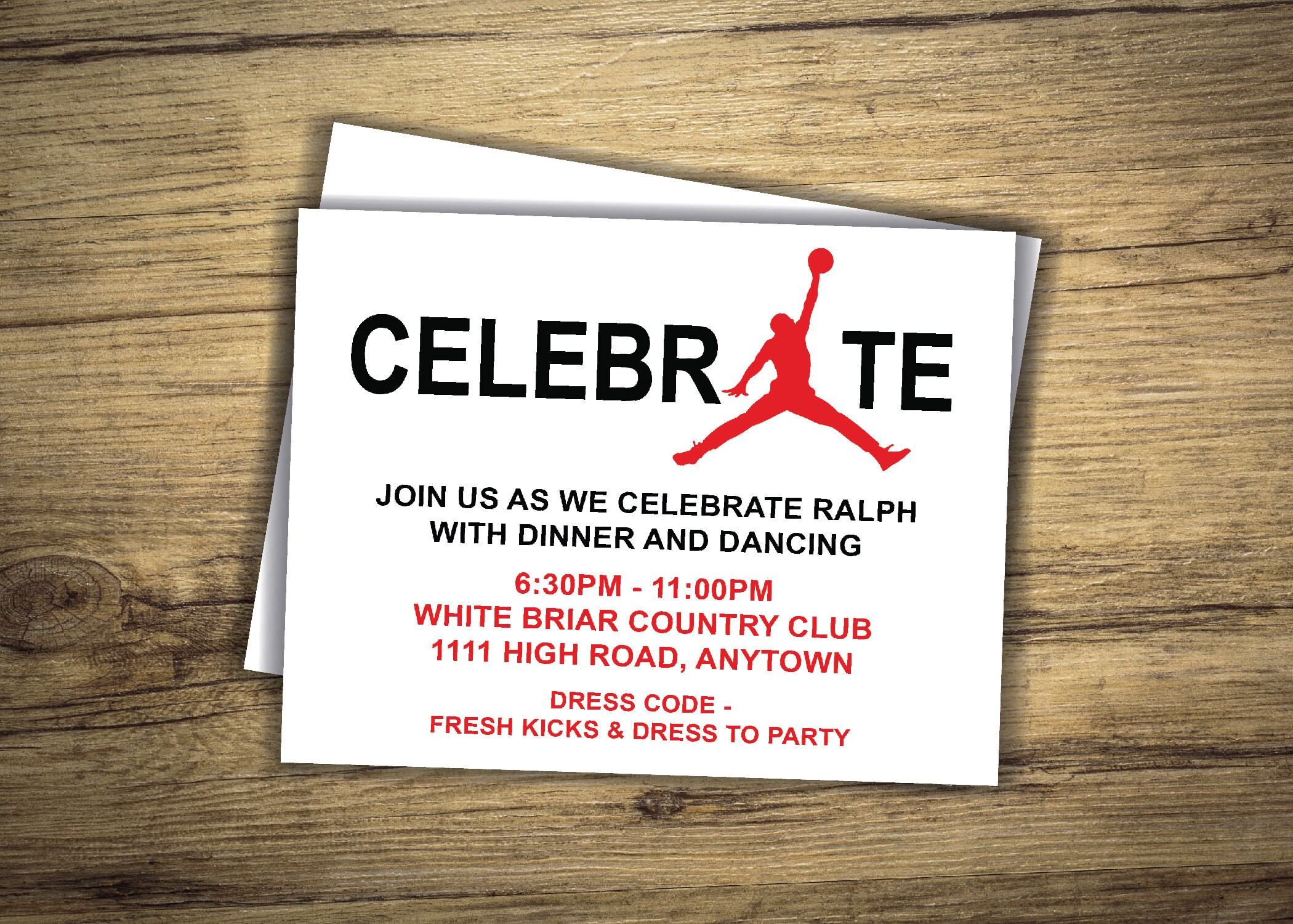 Bar Mitzvah DIGITAL Invitation - RSVP Insert Thank You Sneaker Shoebox ...