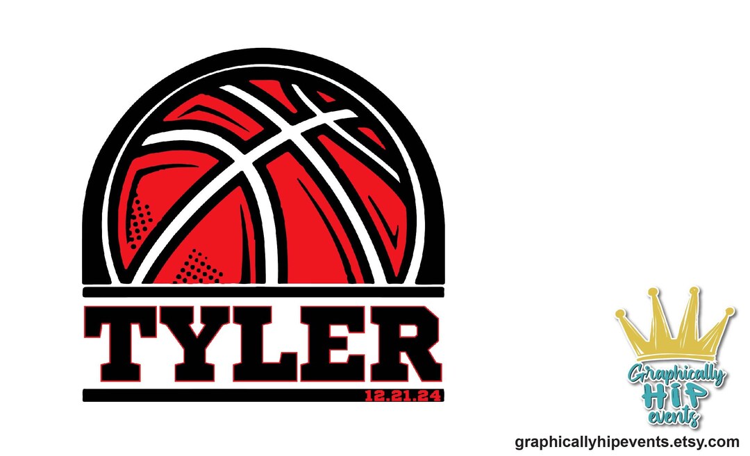 Customized Basketball Bar Mitzvah Logo, Boys Personalized Sports Party ...