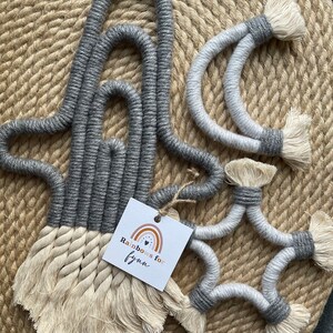 Gray Macrame Rocket Ship Wall Hanging: Space Nursery Decor - Etsy