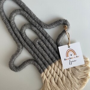Gray Macrame Rocket Ship Wall Hanging: Space Nursery Decor - Etsy