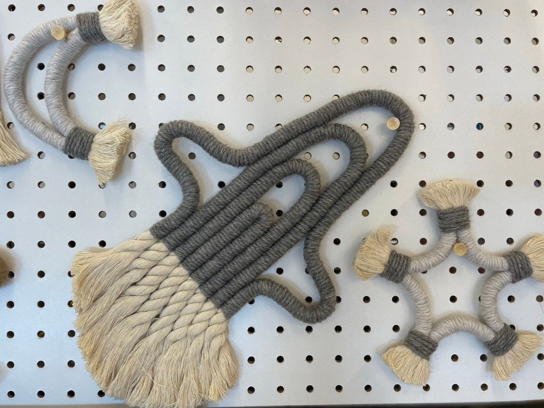 Gray Macrame Rocket Ship Wall Hanging: Space Nursery Decor - Etsy