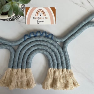 Dinosaur Macrame Rainbow: Boho Nursery Wall Hanging - Etsy