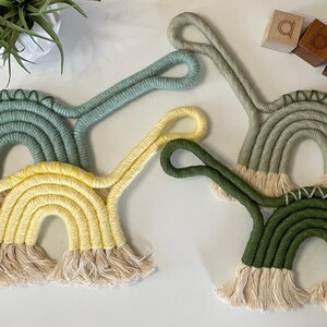 Dinosaur Macrame Rainbow: Boho Nursery Wall Hanging - Etsy
